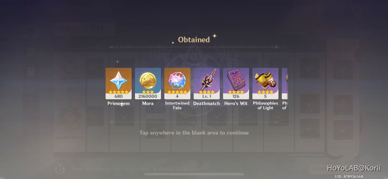 First Battle Pass Completed and the Loot OMG! Genshin Impact | HoYoLAB