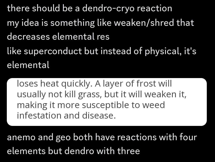 my idea for a dendro-cryo reaction, thoughts? Genshin Impact | HoYoLAB