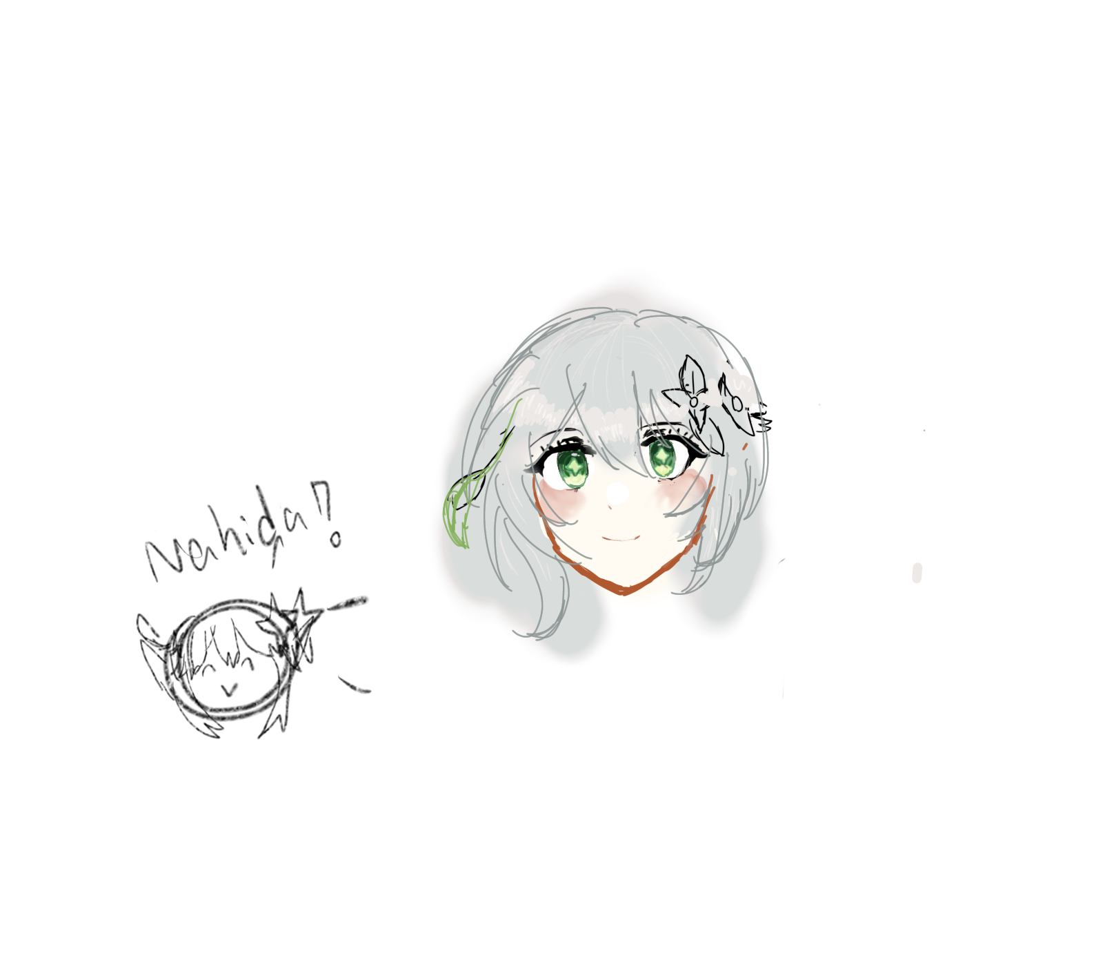 I try my Nahida drawing omg Genshin Impact | HoYoLAB