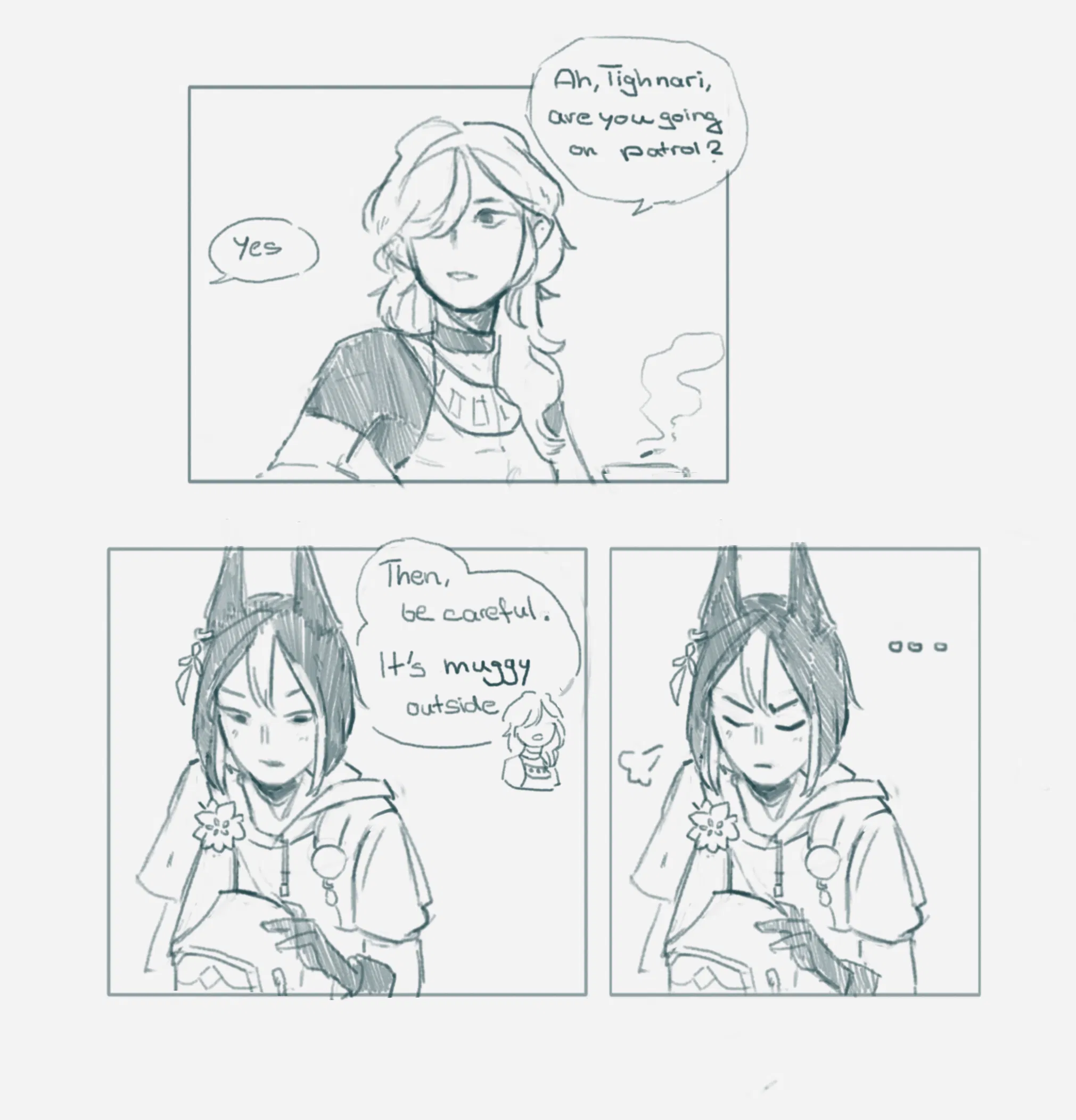 short cyno and tighnari comic Genshin Impact | HoYoLAB