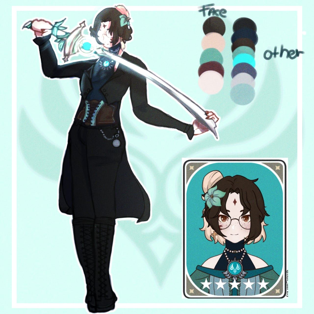 My friend made this fanart of my genshin oc Genshin Impact | HoYoLAB