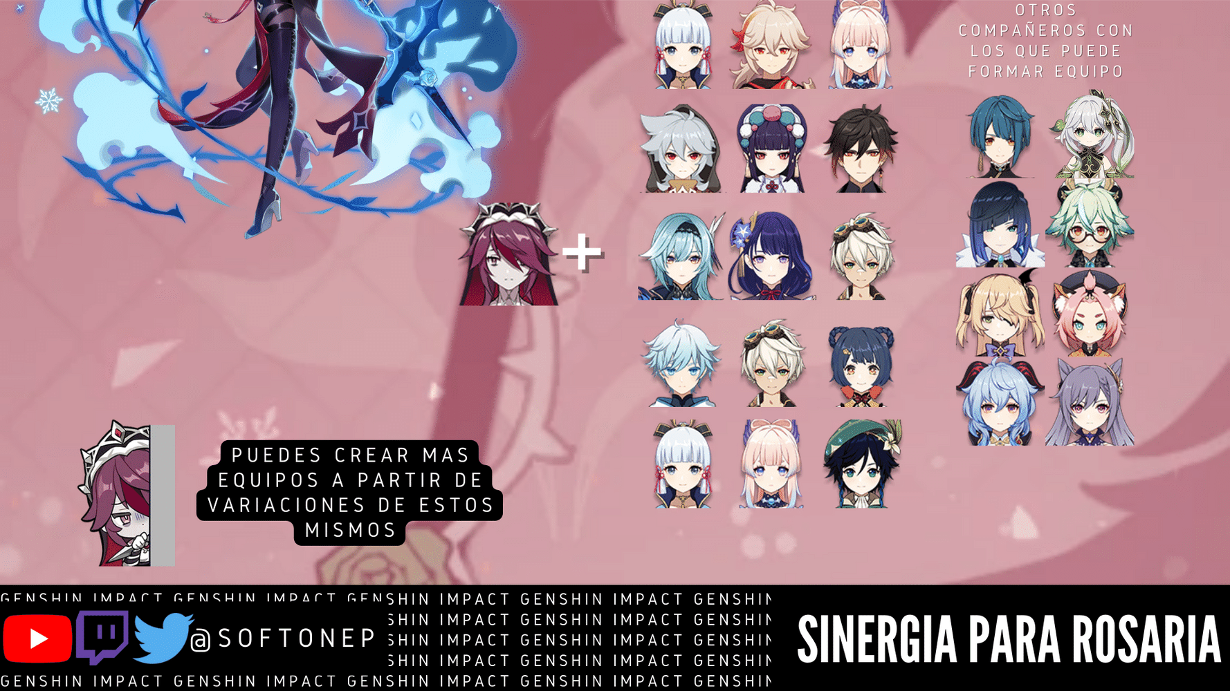 Build de Rosaria [SubDps] [Guía versión 3.3] | SoftoneP Genshin Impact ...