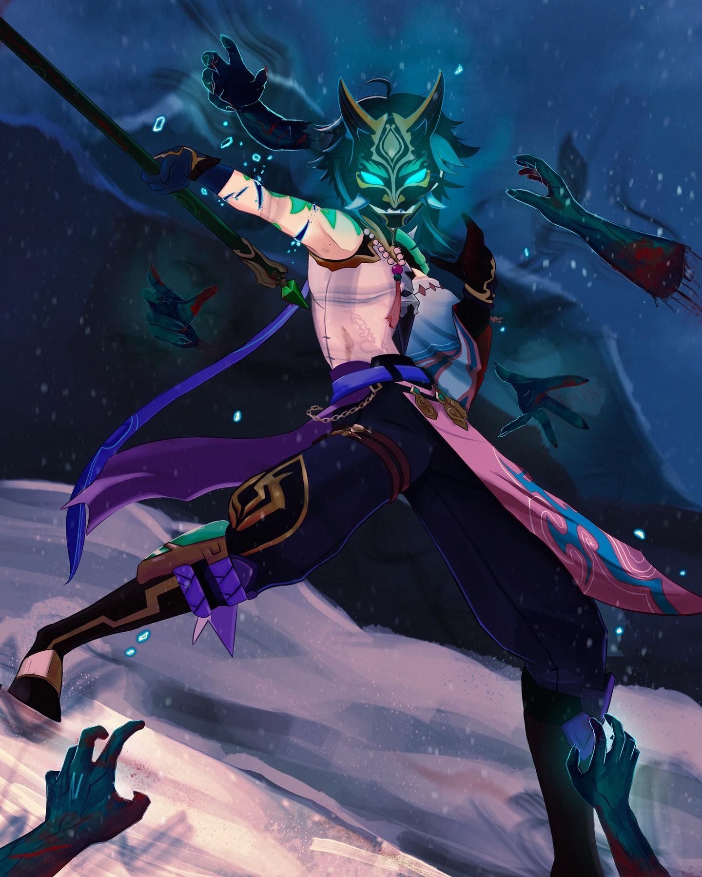 Conquering demons - Xiao Fanart Genshin Impact | HoYoLAB