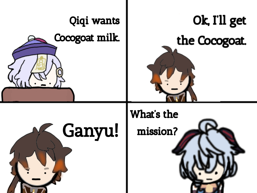 When Qiqi wants Cocogoat Milk Genshin Impact | HoYoLAB