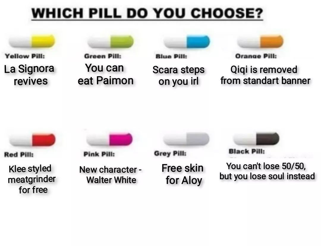 Choose Your Pill Genshin Impact HoYoLAB Choose Your Pill Genshin Impact HoYoLAB