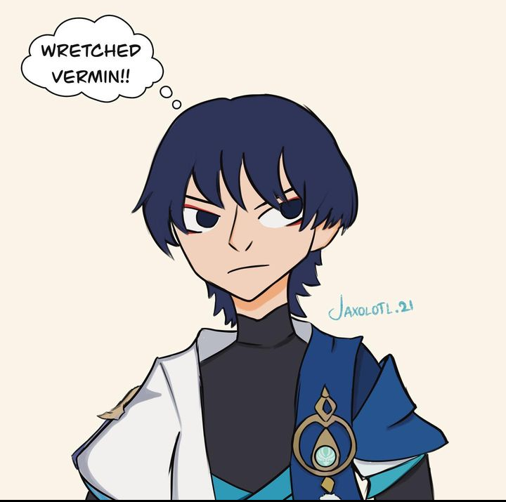 I tried to draw Scaramouche Genshin Impact | HoYoLAB