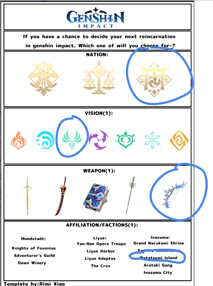 Reincarnation Template... Genshin Impact | HoYoLAB