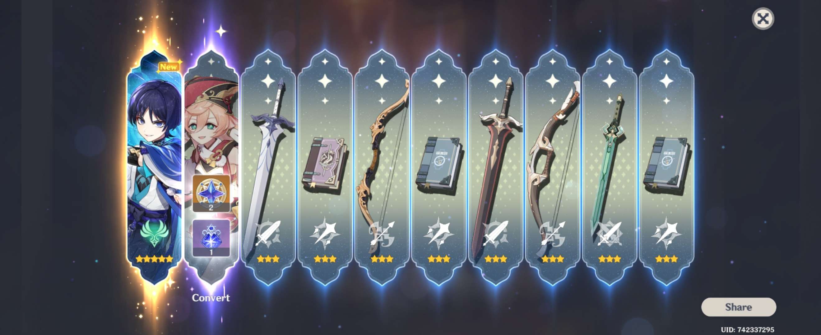 My scara banner pull after losing the 50/50 on Ventis banner Genshin ...