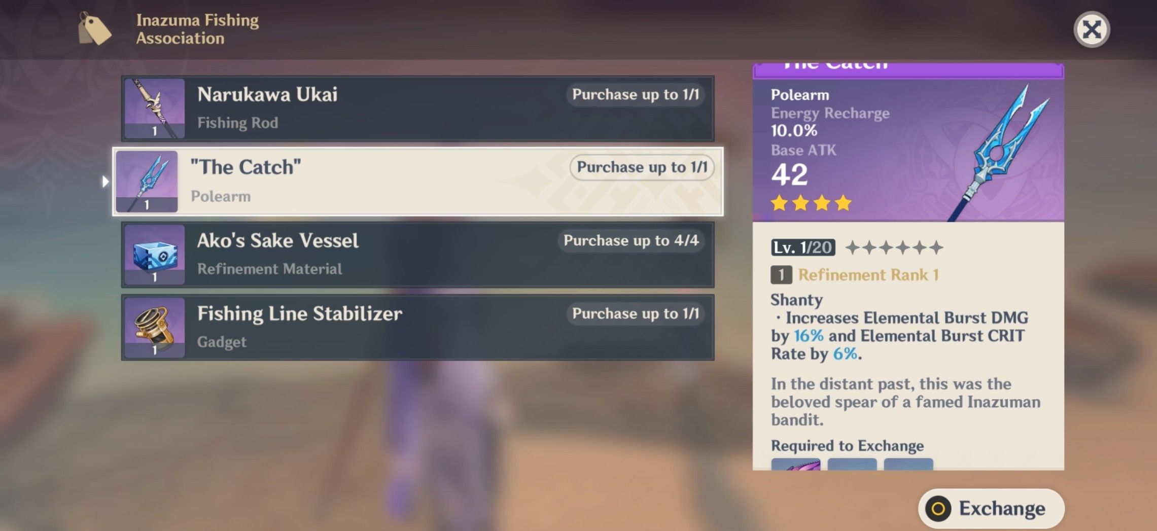 The catch Genshin Impact | HoYoLAB