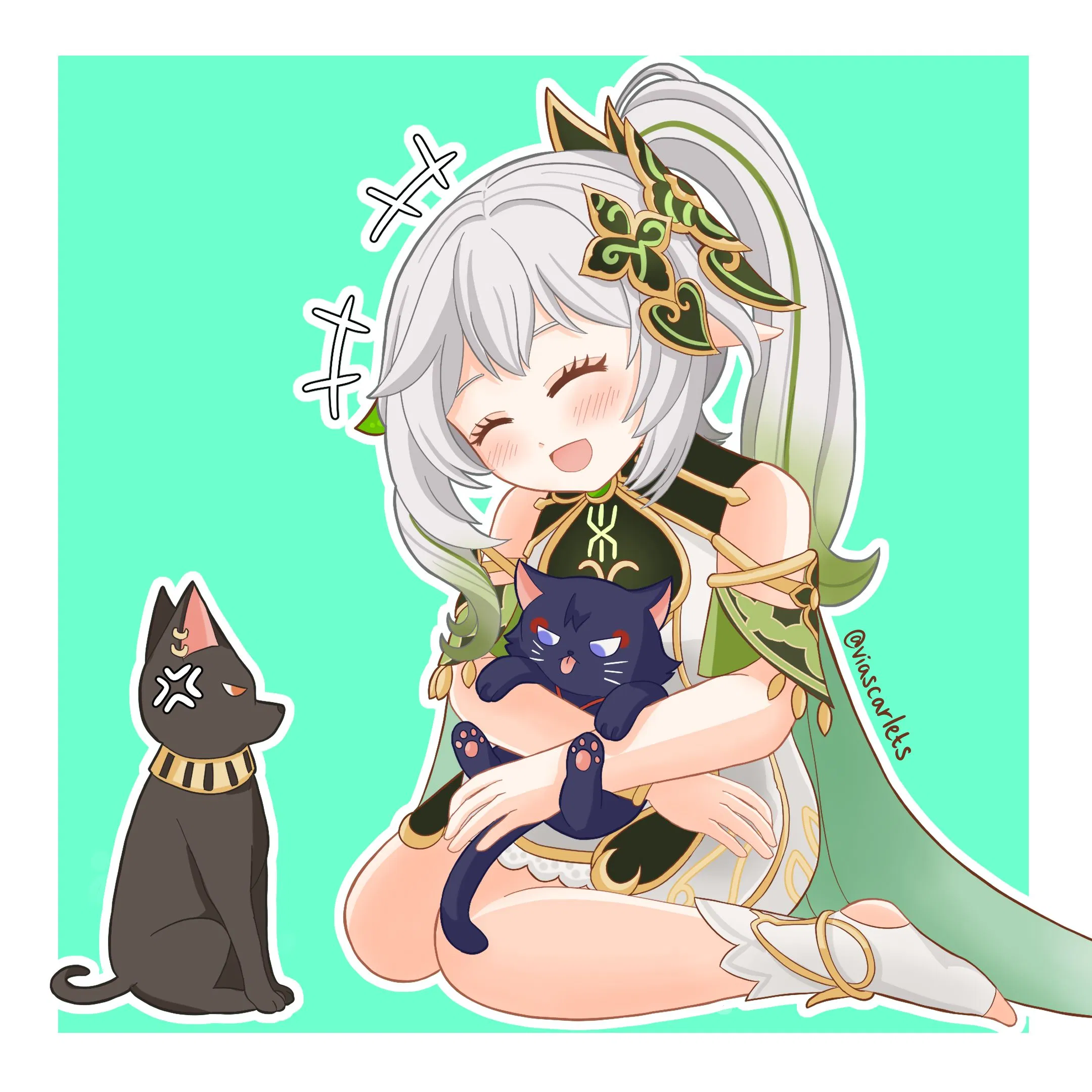 Nahida with Scara(meow) and Cyno(woof) Genshin Impact | HoYoLAB