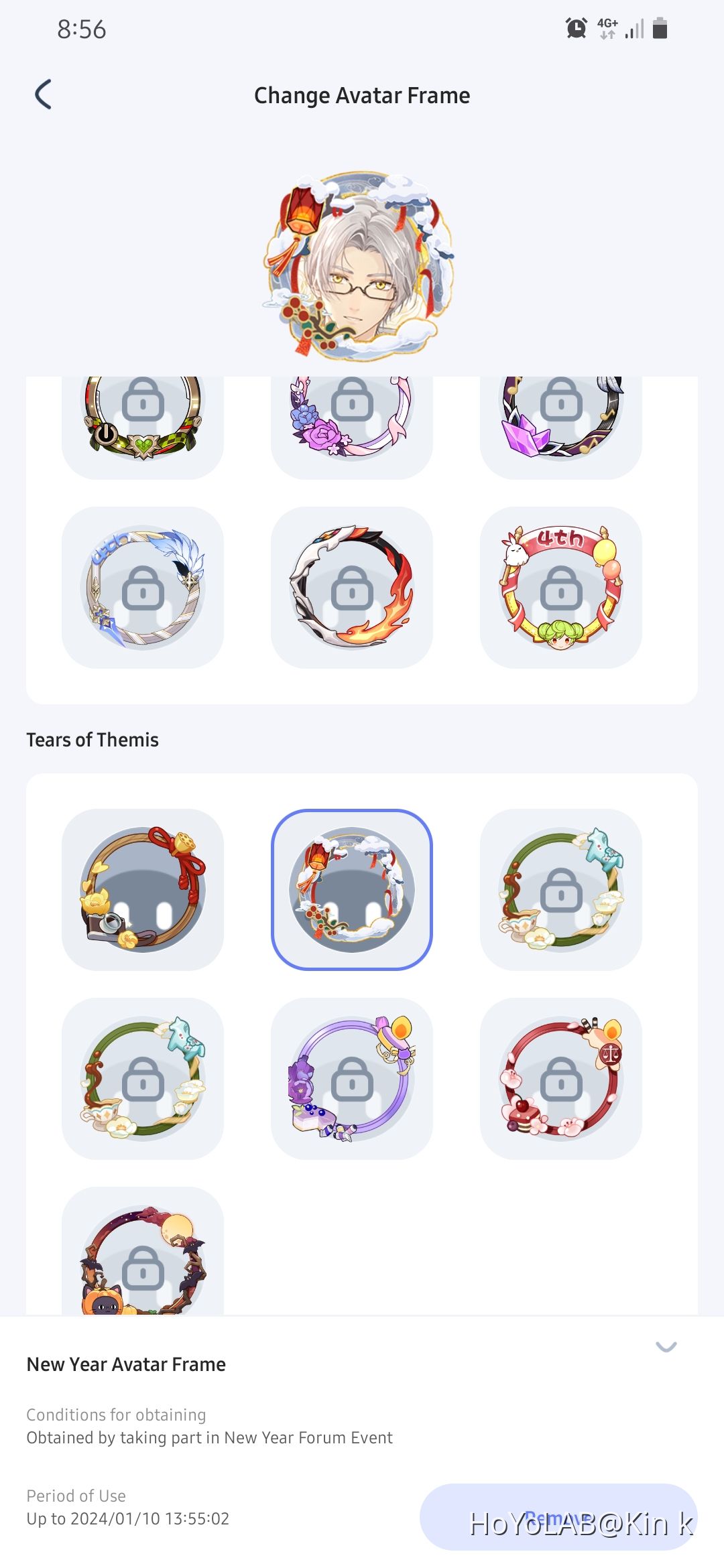 New year avatar frame! Tears of Themis | HoYoLAB