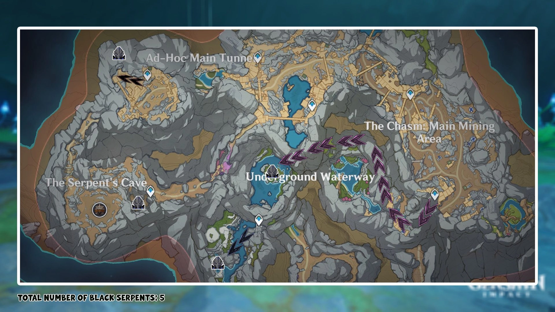 All Locations of "The Black Serpents" Genshin Impact | HoYoLAB