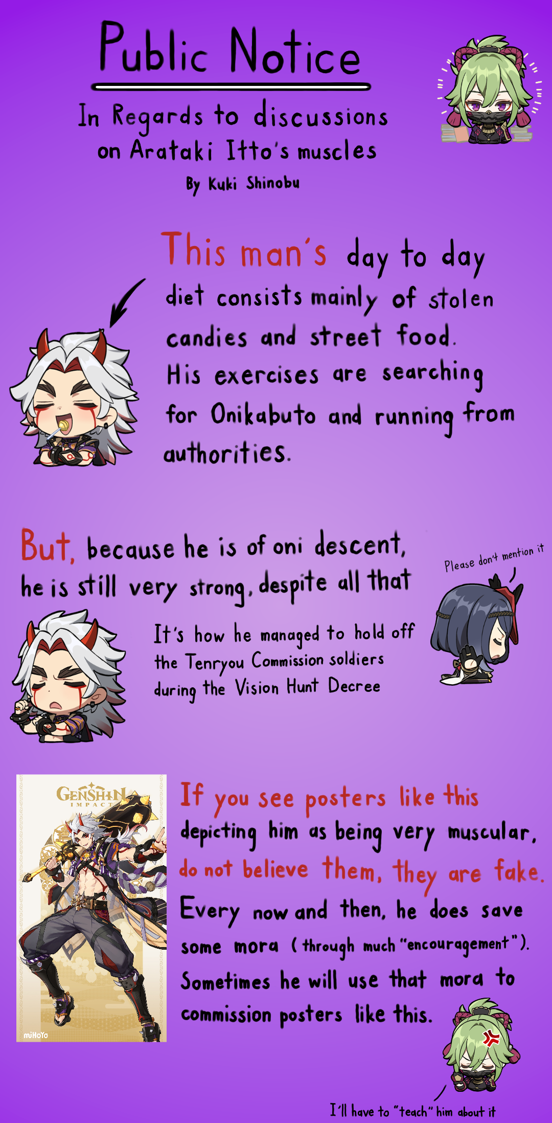 Regarding Itto's muscles Genshin Impact | HoYoLAB