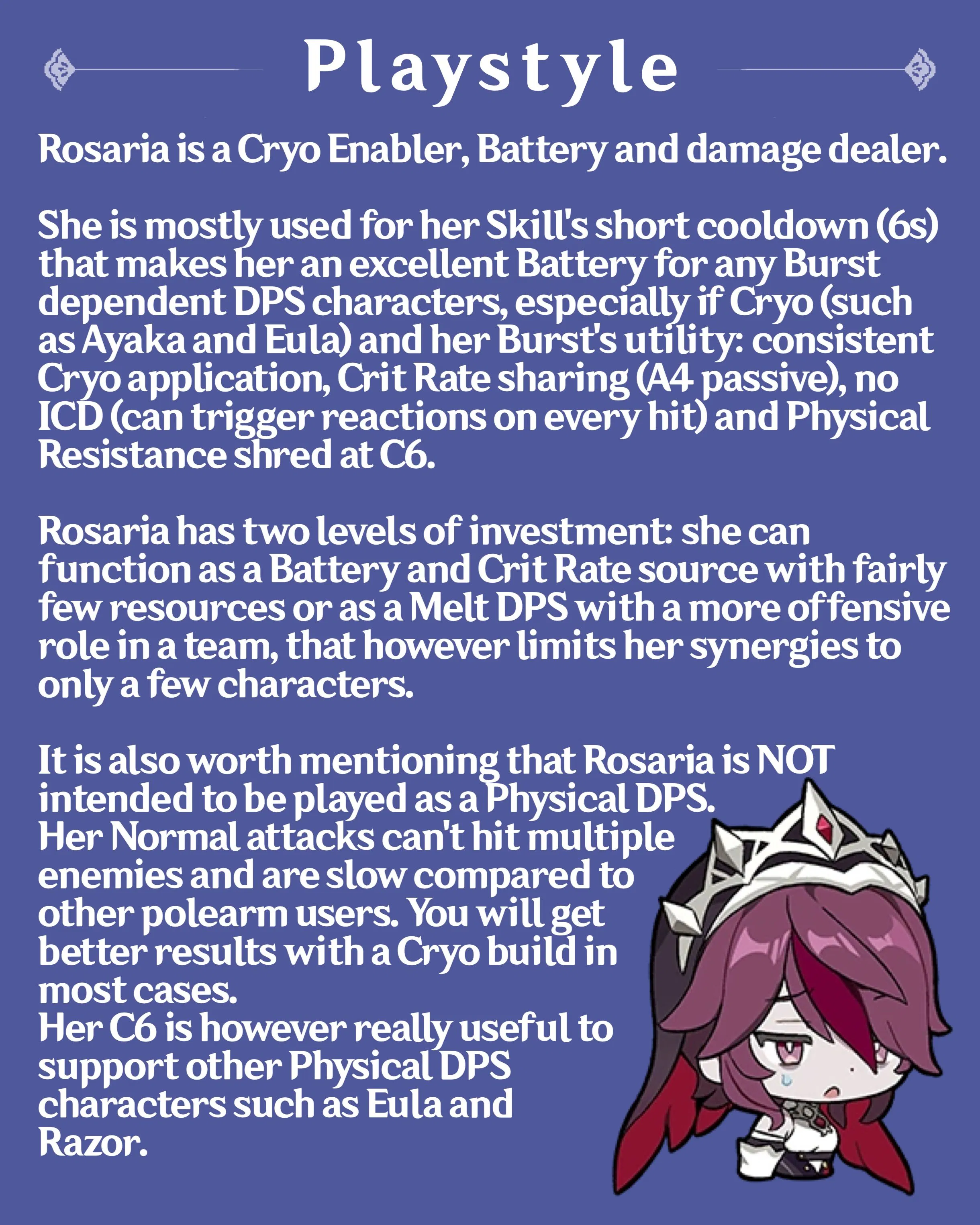 [3.3 Guide] Rosaria Build 🥀 (Cryo Support, Battery, Melt DPS) Genshin ...
