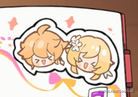 Little aether and lumine sticker in the new web event! Genshin Impact ...