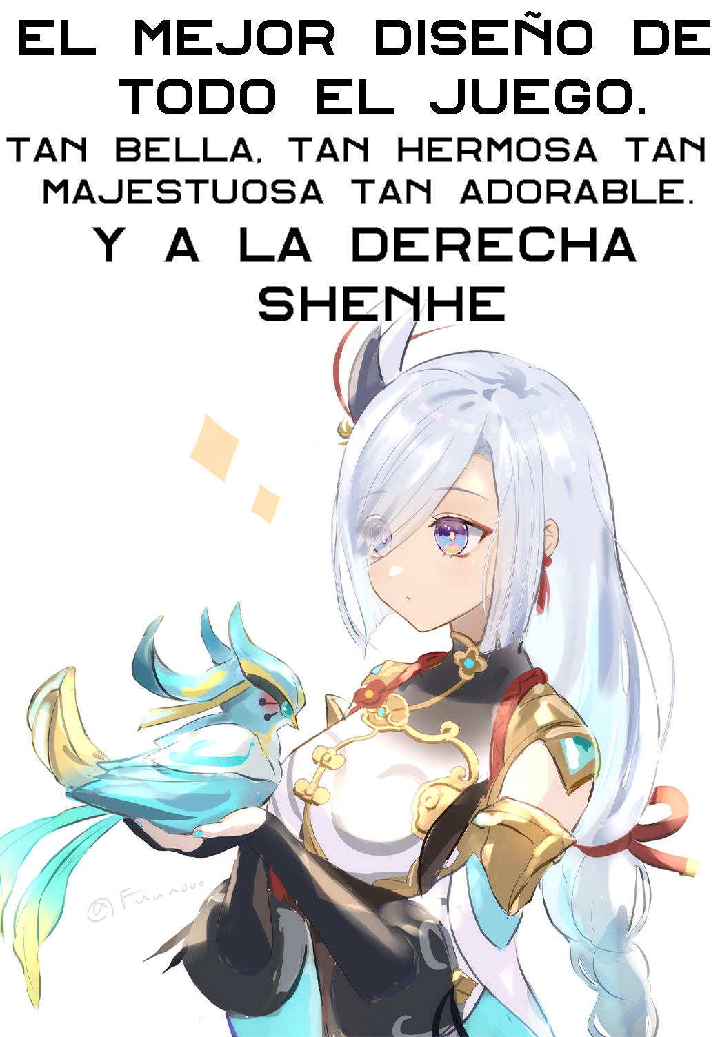 shenhe y la mini preservadora de las nubes Genshin Impact | HoYoLAB