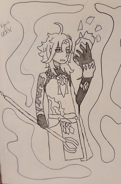 My fanart of adeptus Xiao! Genshin Impact | HoYoLAB