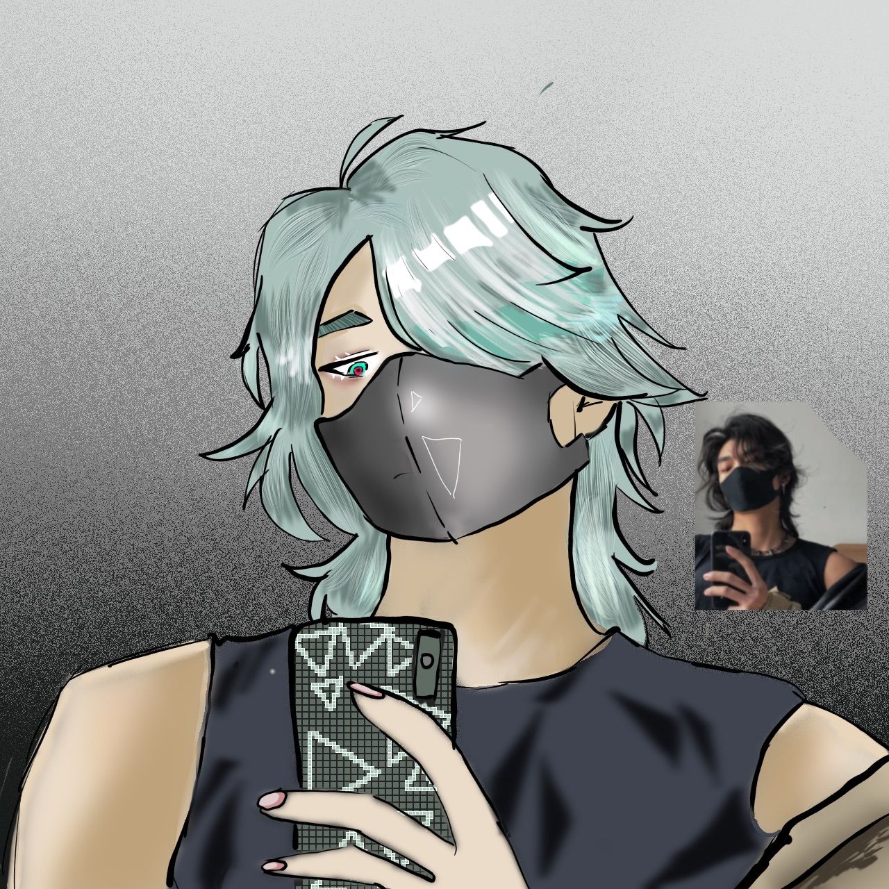 Decided to make a drawing and then turned it into alhaitham kinda ...