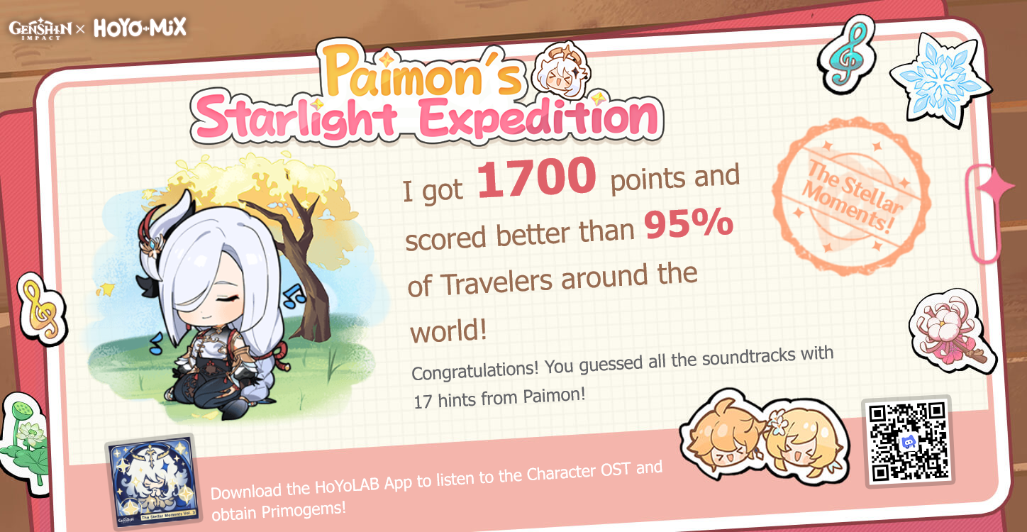 Reached 100% in Paimons Starlight Expedition! Genshin Impact | HoYoLAB