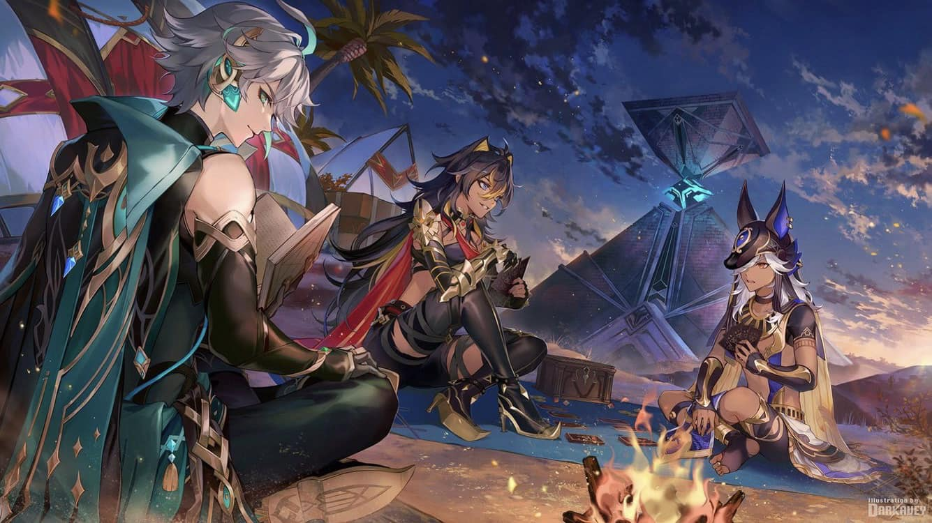 Alhaitham, Dehya, Cyno Fanart Genshin Impact | HoYoLAB