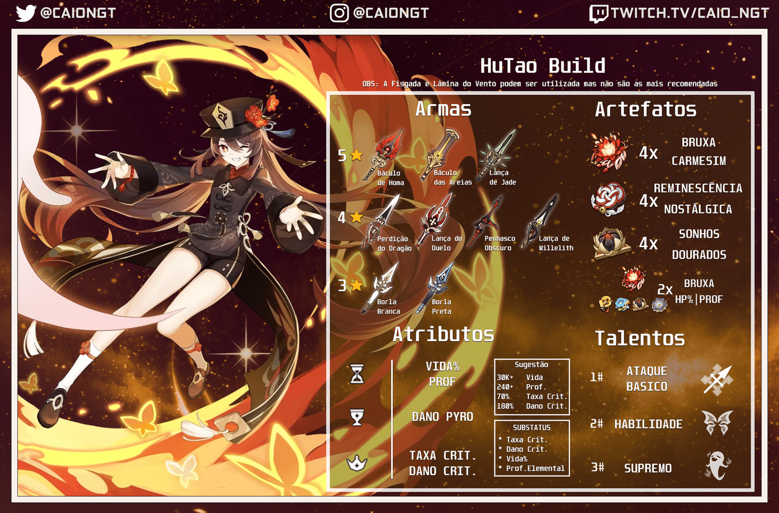 HuTao Build - Build de Personagem Genshin Impact | HoYoLAB