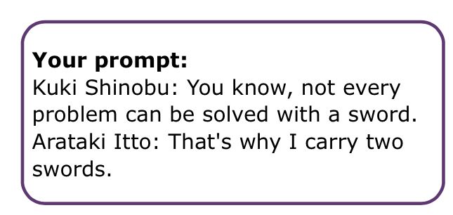 incorrect quotes are way too much fun to play around with Genshin ...