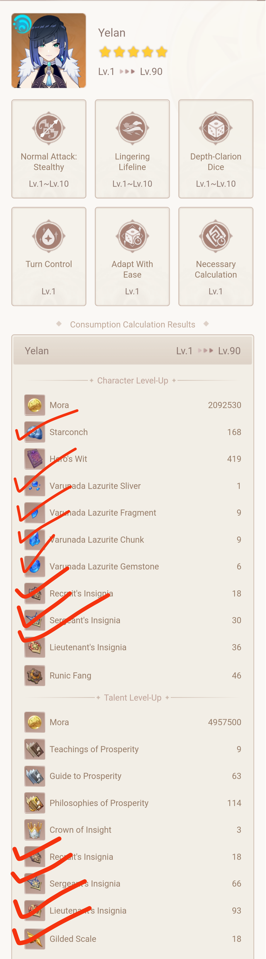 Yelan Pre-farming checklist Genshin Impact | HoYoLAB