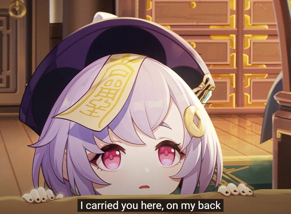 How qiqi carried Xiao on her back Genshin Impact | HoYoLAB