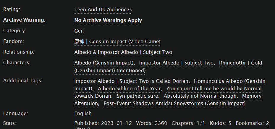 [Albedo & Dorian|Subject 2|Impostor Albedo fic] Utopia Is Always Out Of ...