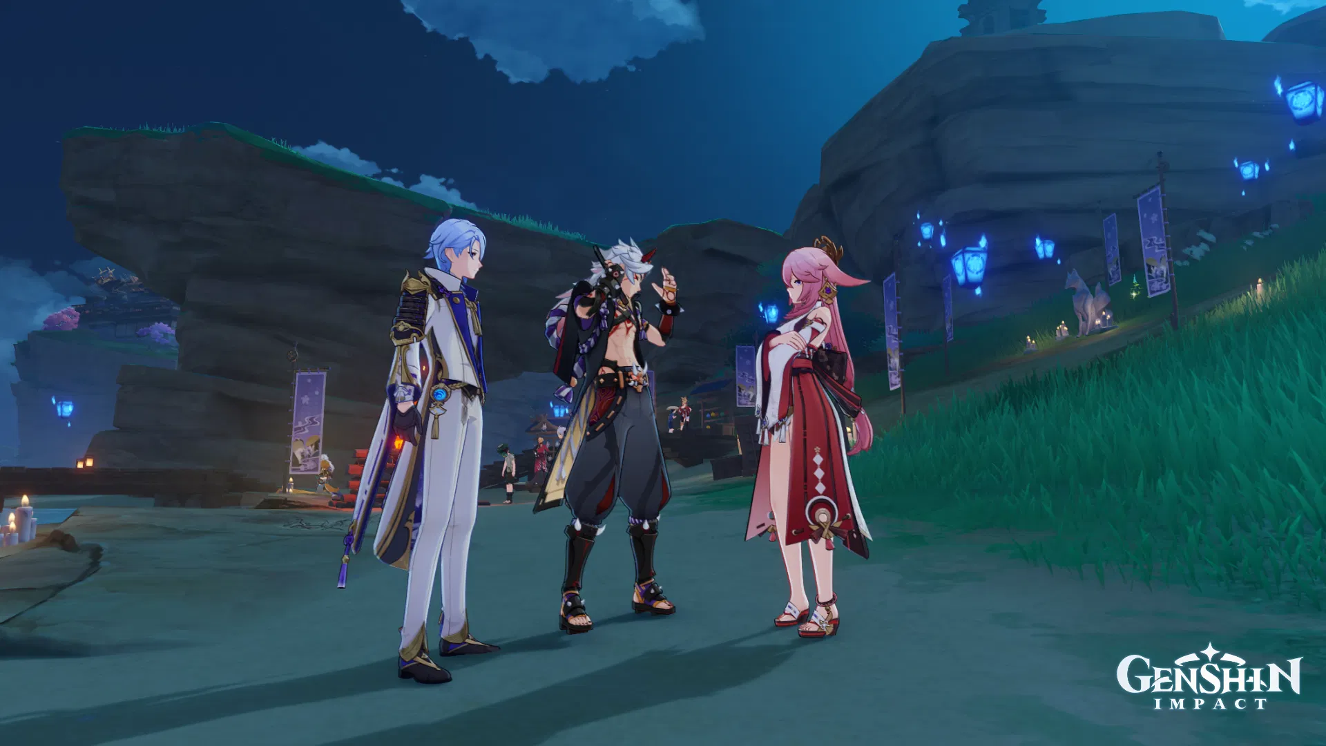 Arataki Itto X Yae Miko X Kamisato Ayato Genshin Impact Hoyolab 3603