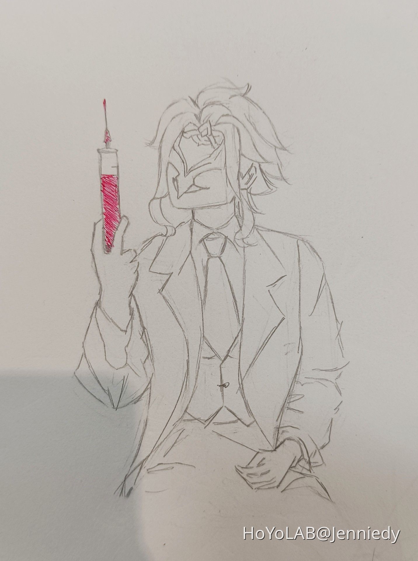 Drawing if harbingers were in real life #2 Dottore/The Doctor Genshin ...