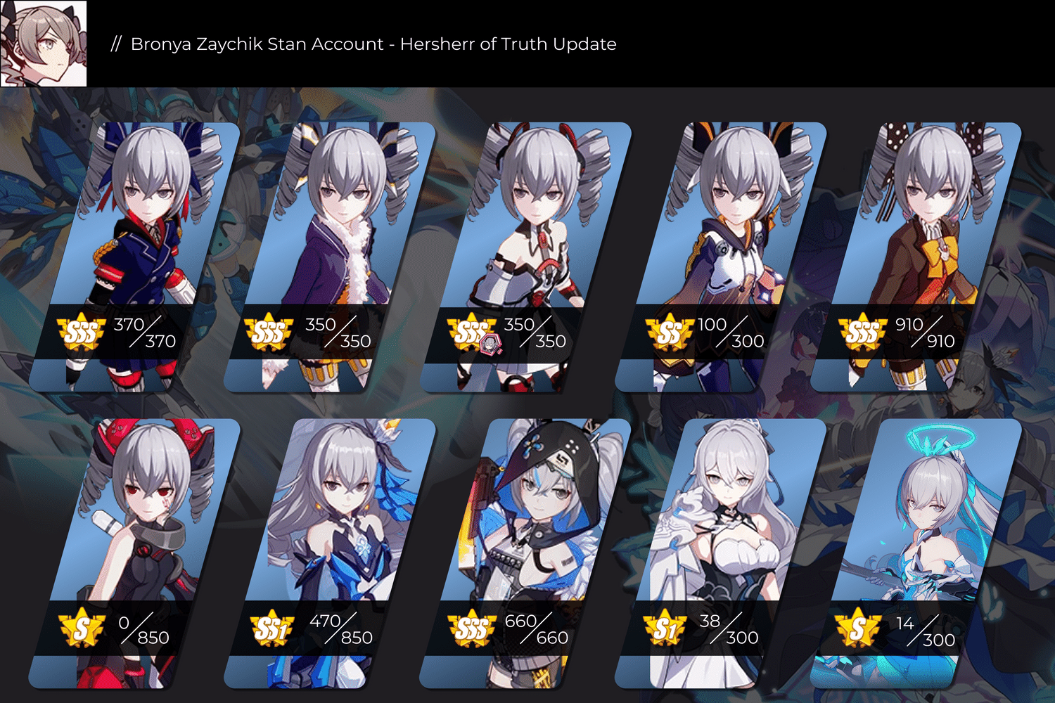 My road to SSS all Bronya Battlesuits - HoTr Update Honkai Impact 3rd ...