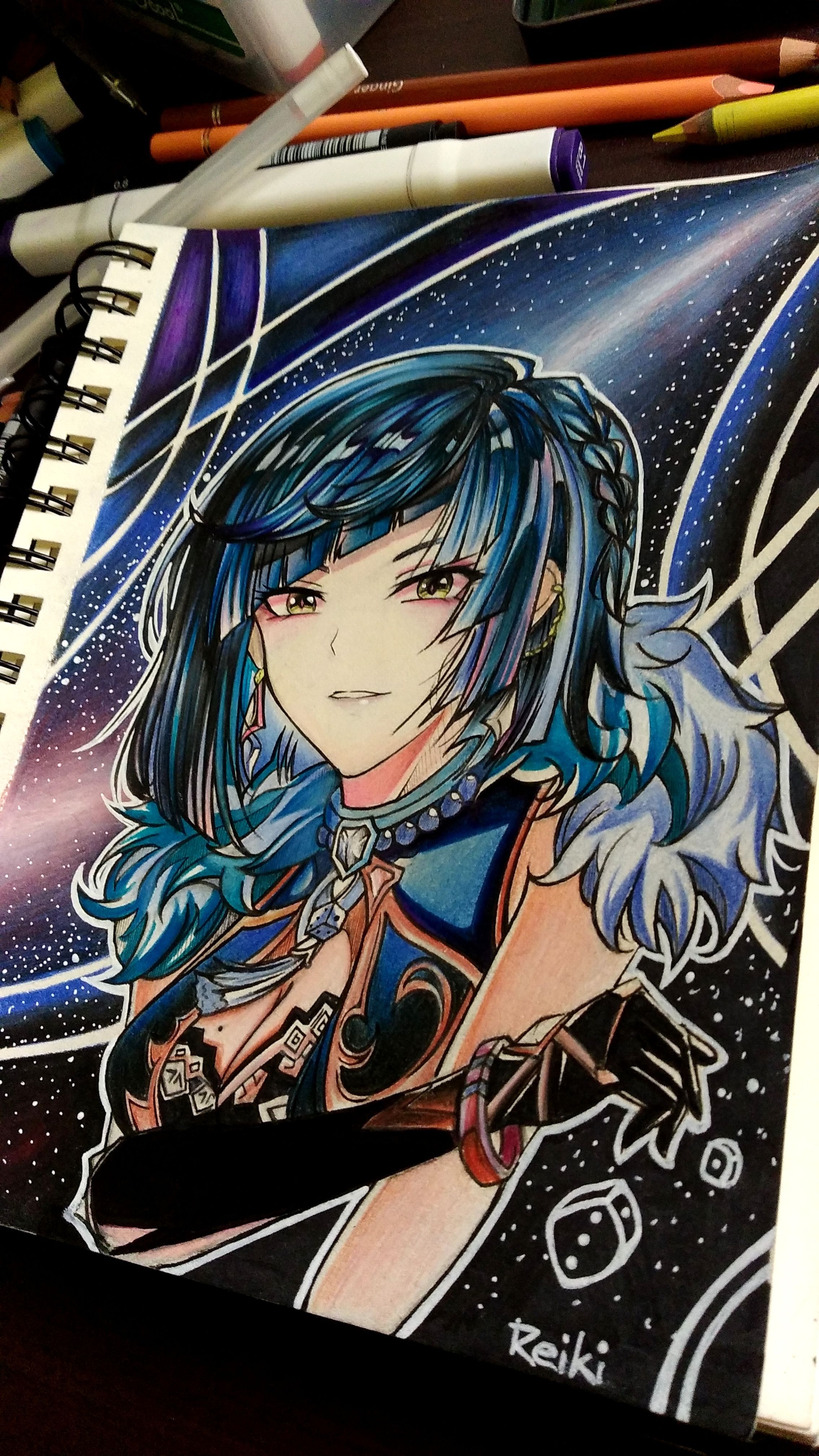 Yelan Drawing completed | Genshin fan art Genshin Impact | HoYoLAB