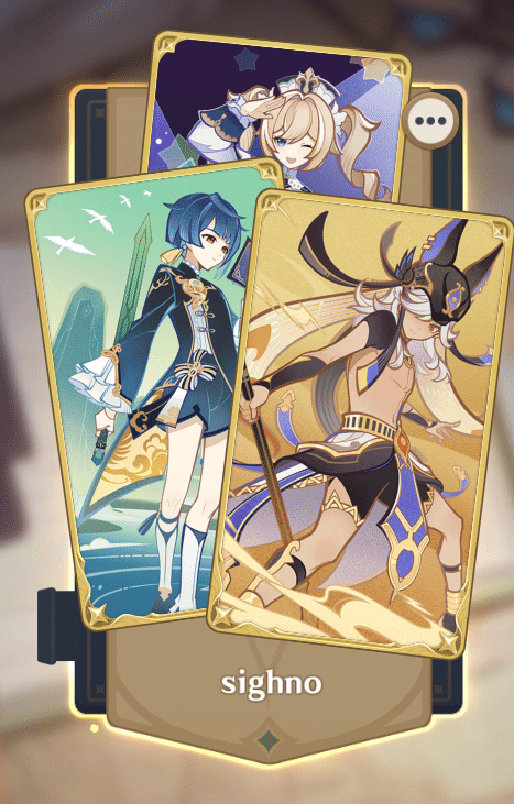 my current tcg teams Genshin Impact | HoYoLAB