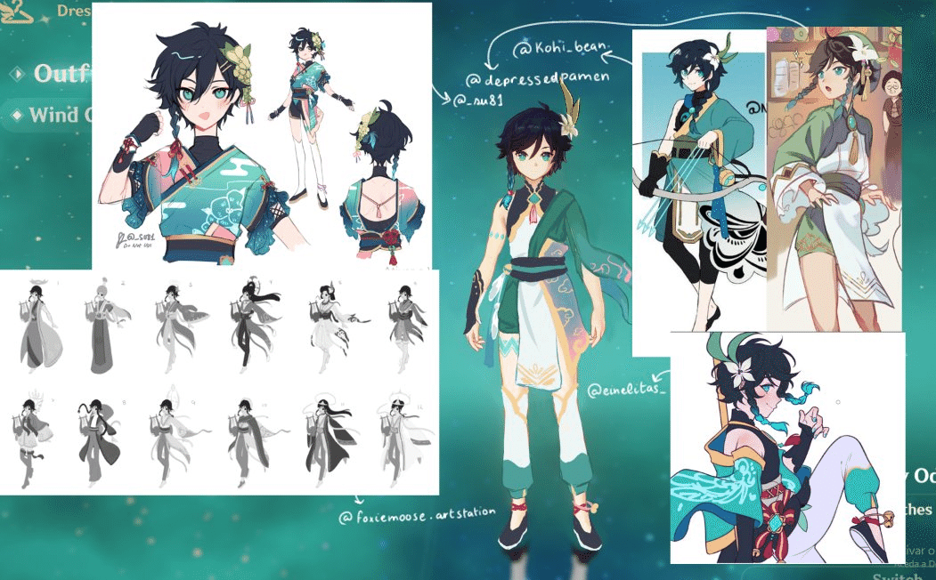 21 Venti skins - posting my (over 200, 2D) skins on Hoyolab) Genshin ...