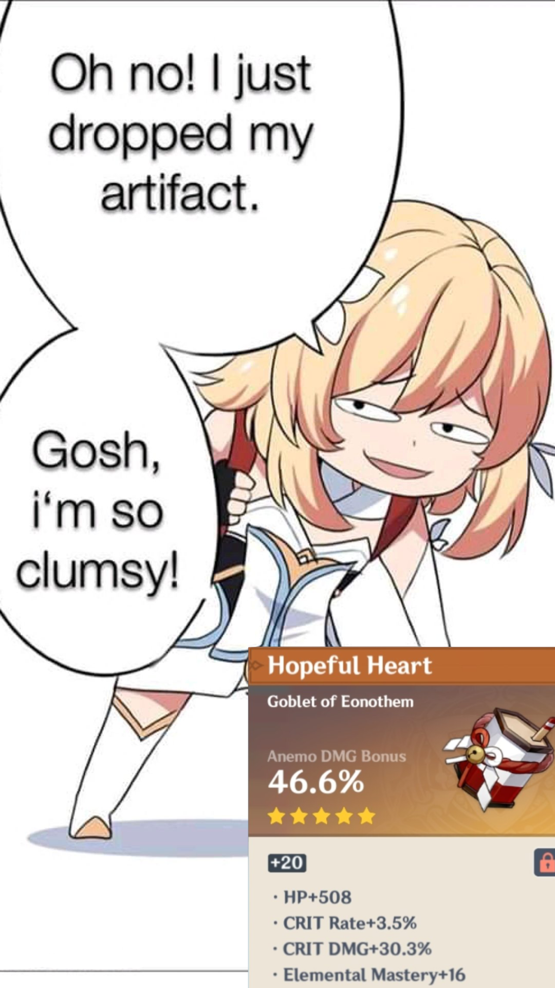 OOPS!! I just dropped my artifact!! Genshin Impact | HoYoLAB