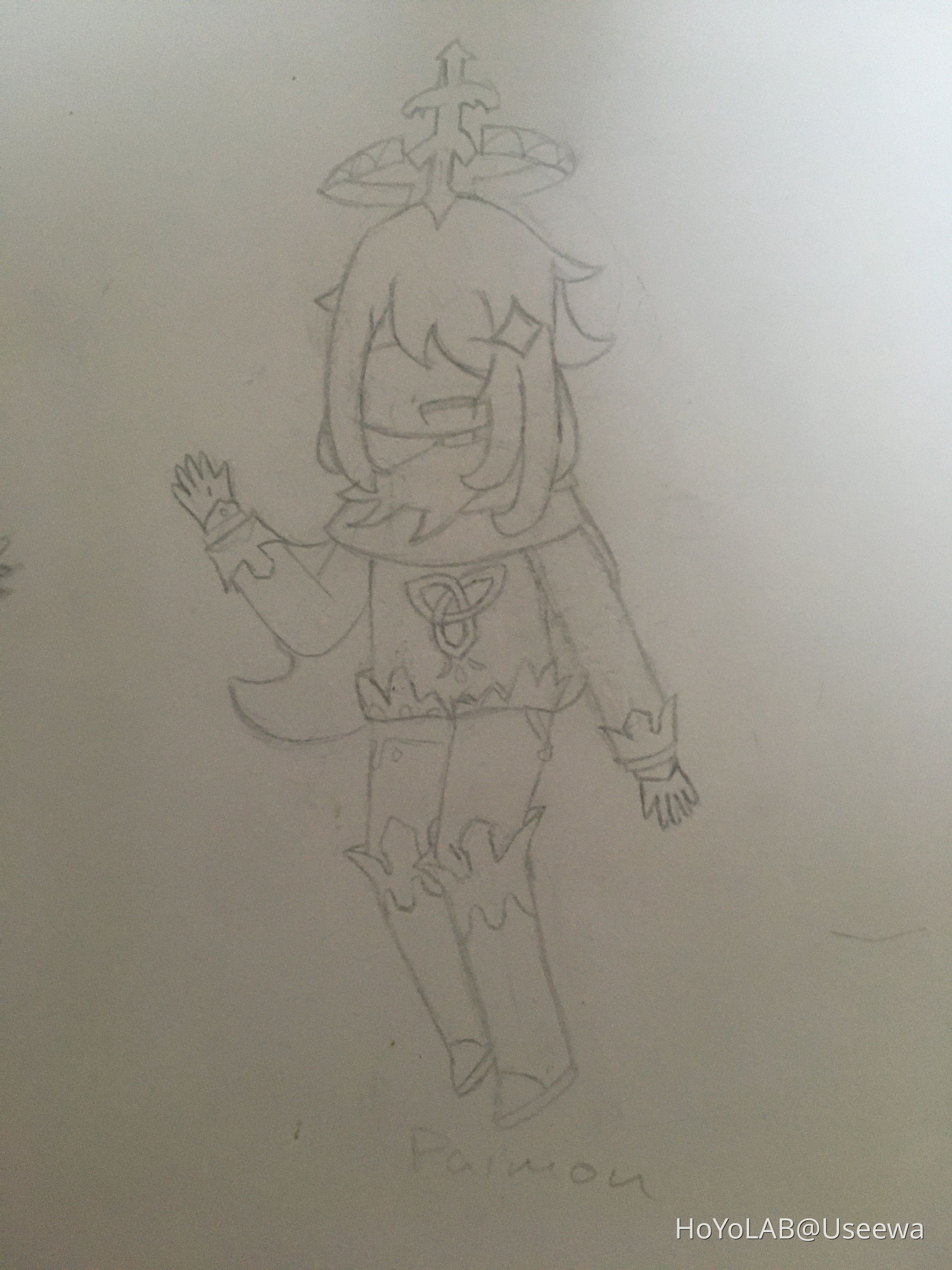 An old drawing of Paimon Genshin Impact | HoYoLAB