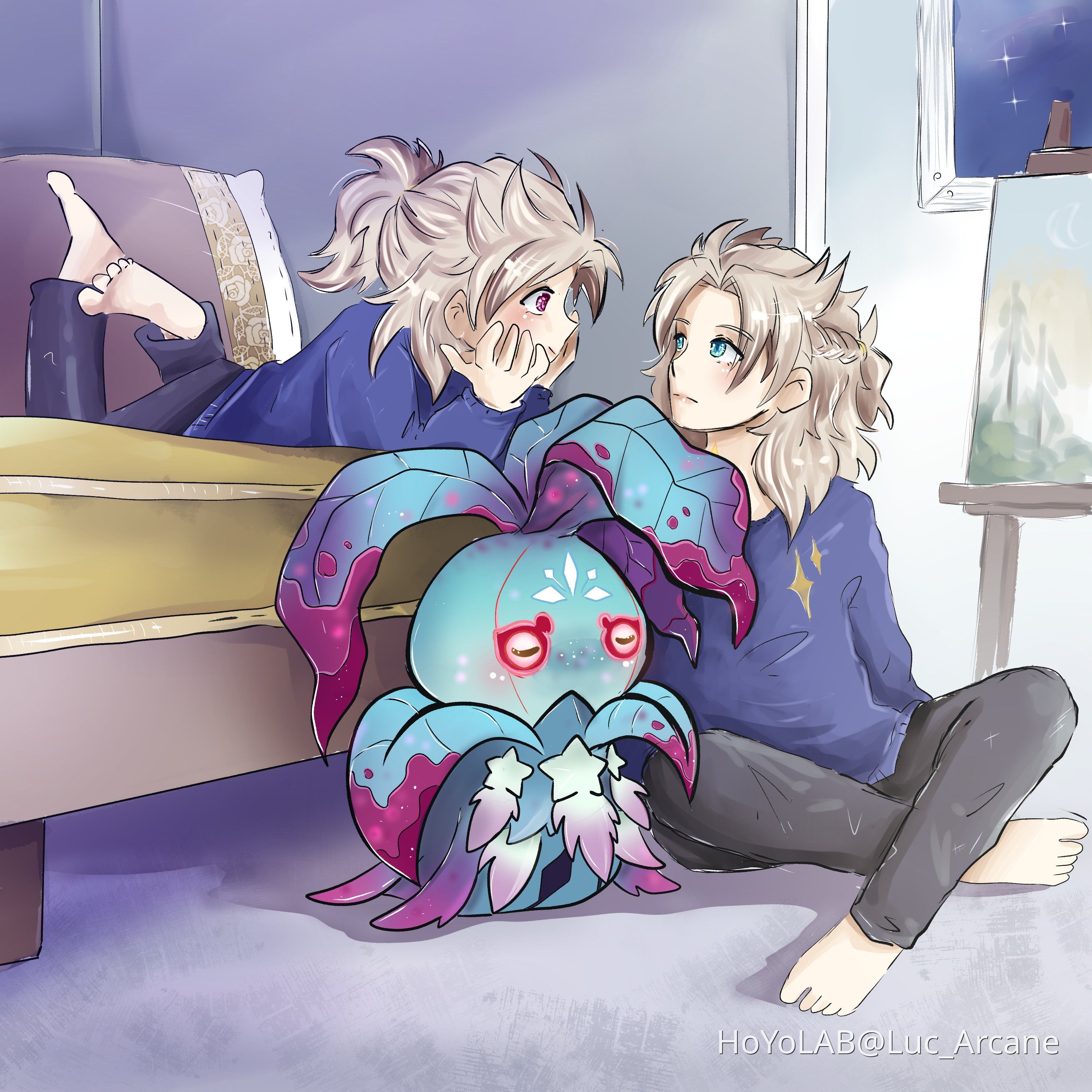 I love to draw Albedo...all 3 of them Genshin Impact | HoYoLAB