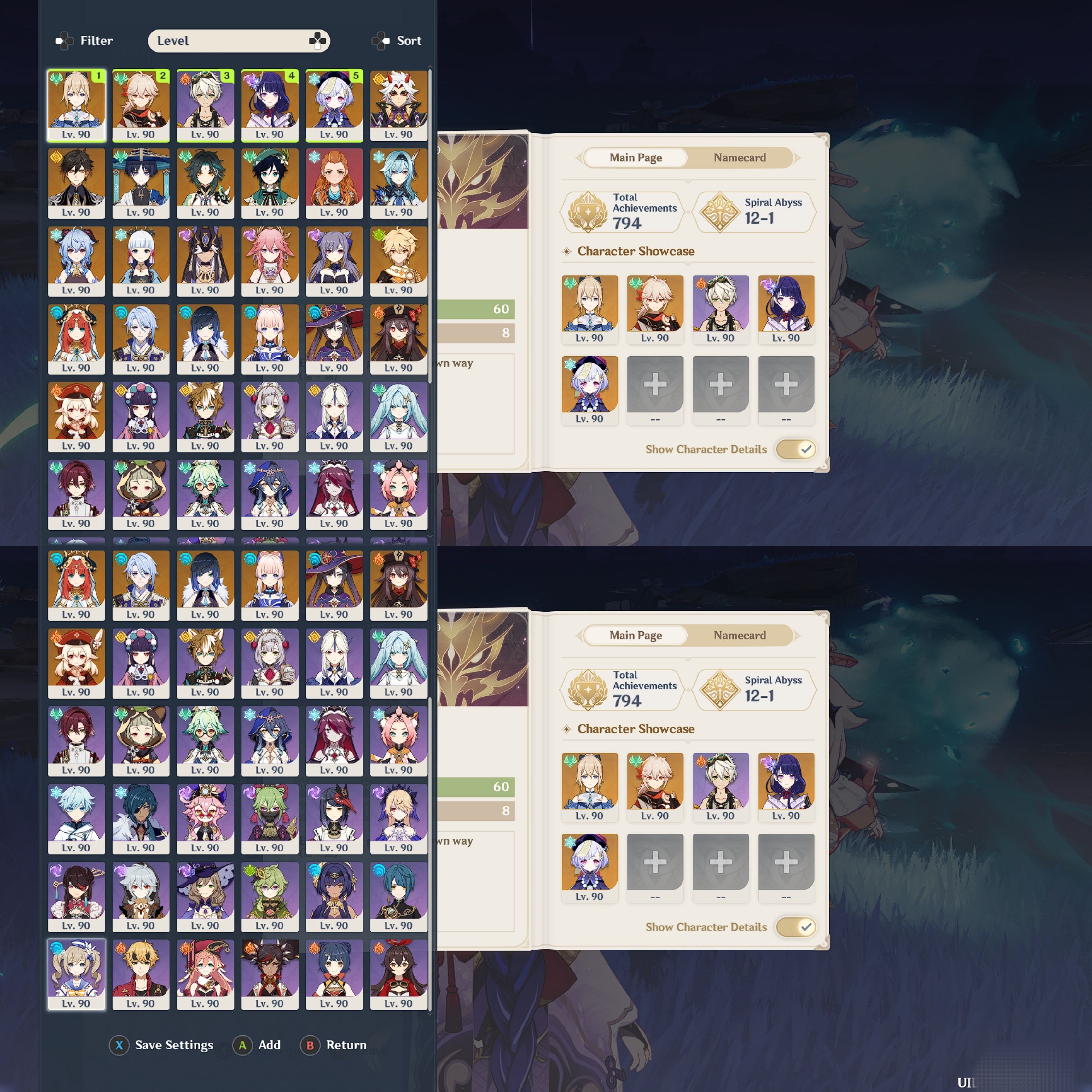 Level 90 All Character Genshin Impact | HoYoLAB