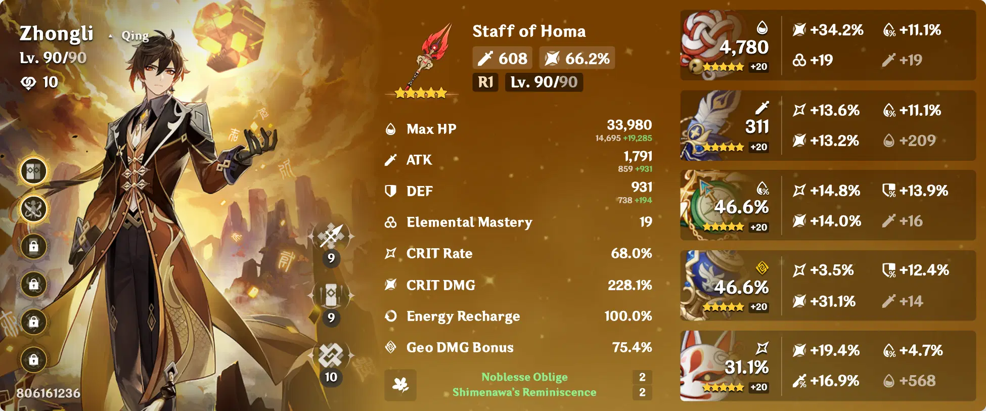 Top 1% Akasha System Builds - Zhongli, Itto Genshin Impact | HoYoLAB