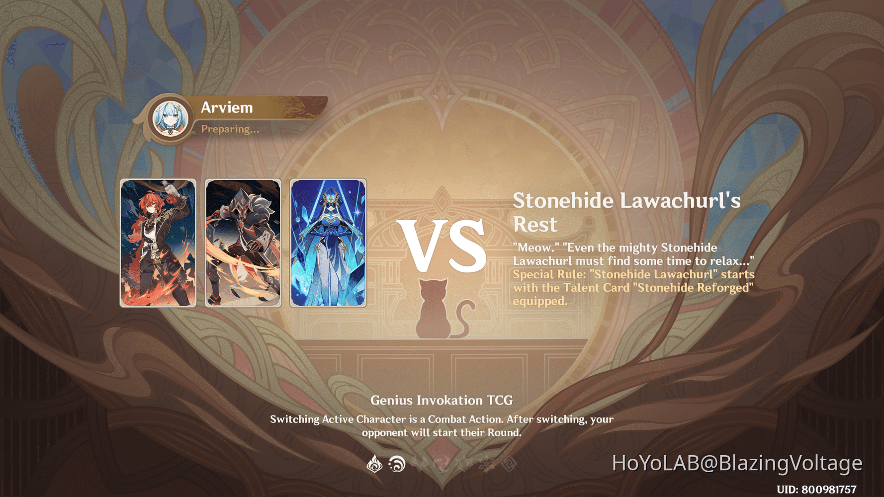 [V.3.3] Day 6 TCG - VS Stonehide Lawachurl (Friendly Fracas) Genshin ...