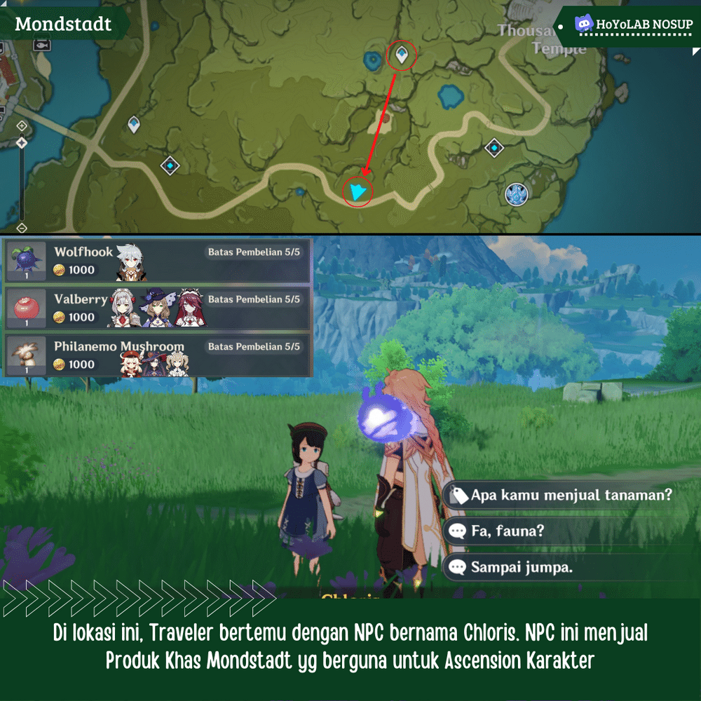 [Mini Guide] Semua Lokasi Pedagang untuk Ascension Karakter - Mondstadt ...