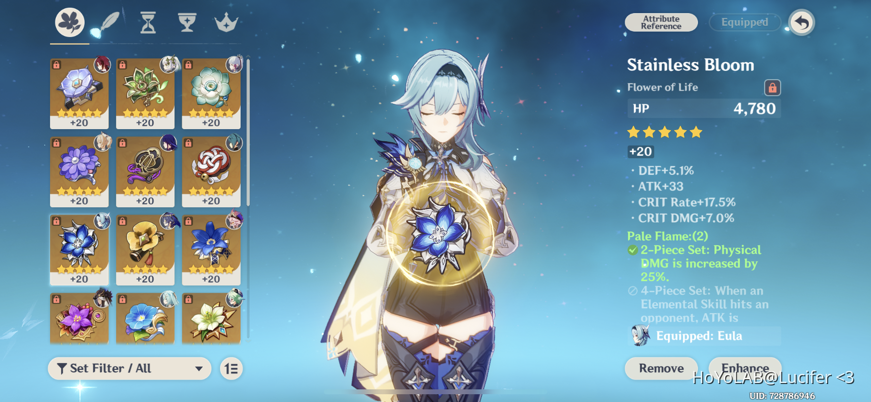 My eulas artifacts Genshin Impact | HoYoLAB