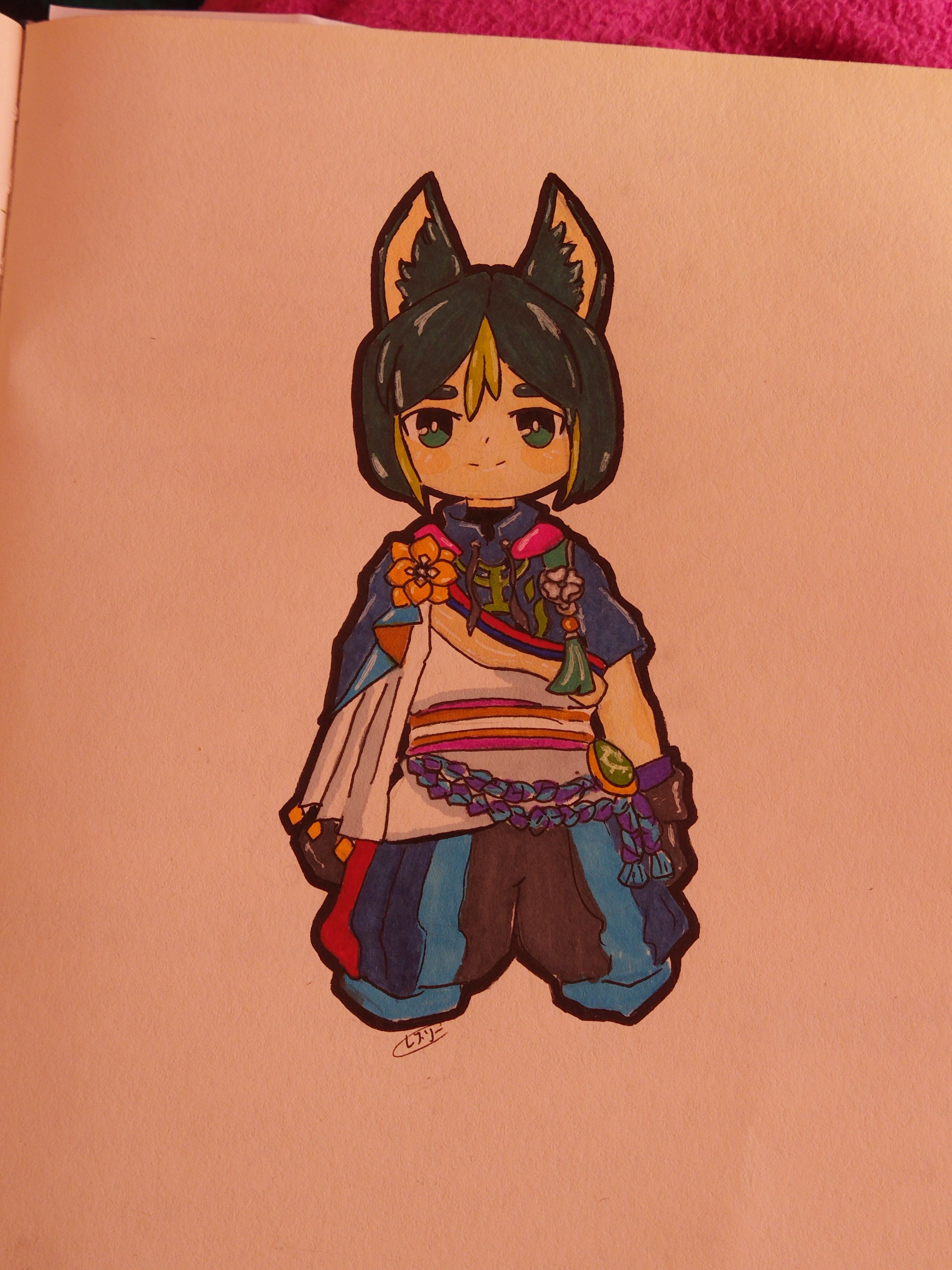 Tignari's first drawing (⁠ ⁠ ⁠‿⁠ ⁠ ⁠)⁠♡ Genshin Impact | HoYoLAB