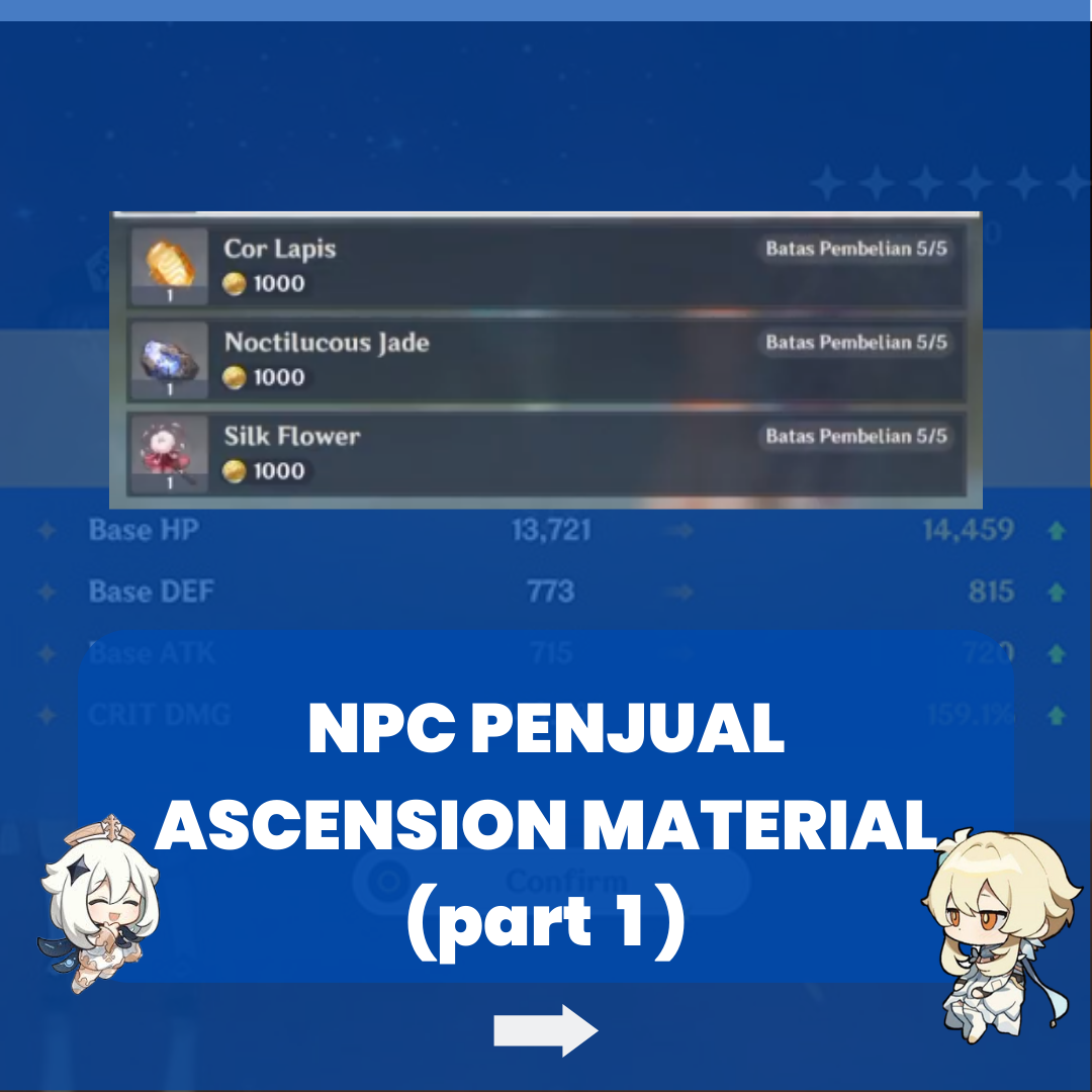 NPC Penjual Ascension Material Character (part1) Genshin Impact | HoYoLAB