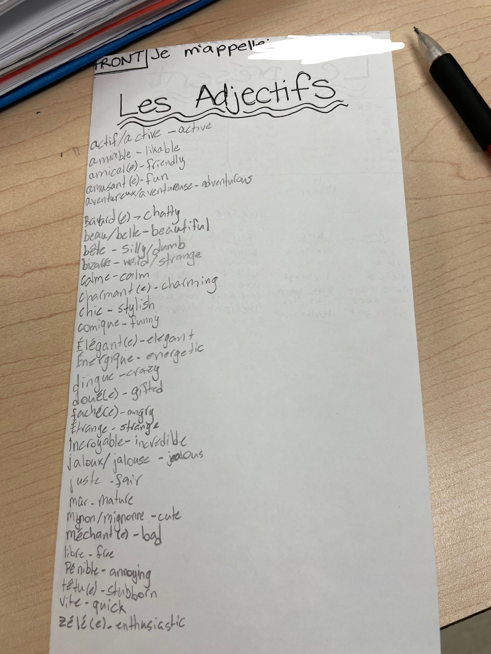 My French study sheets | HoYoLAB