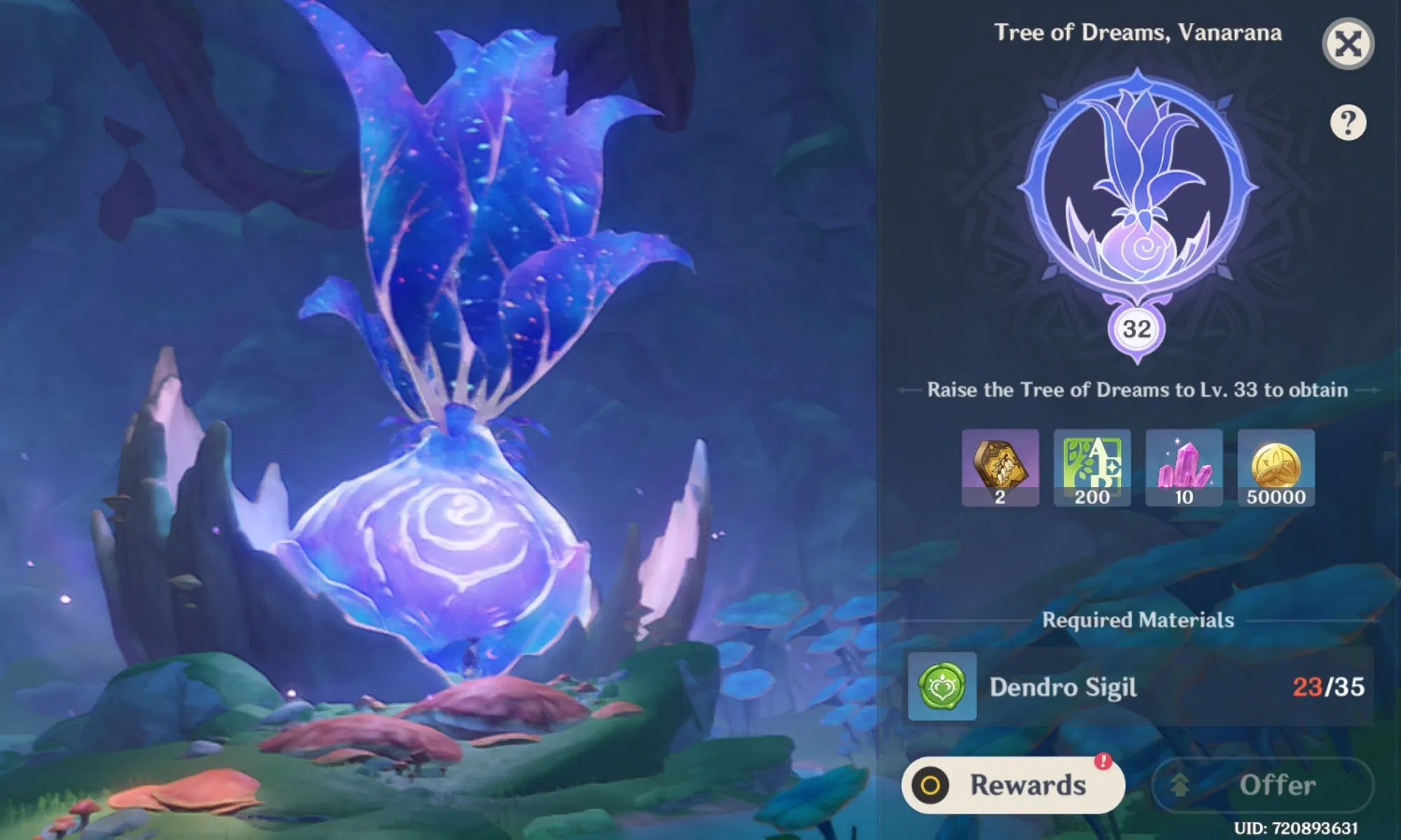 Vanarana tree rewards Genshin Impact | HoYoLAB