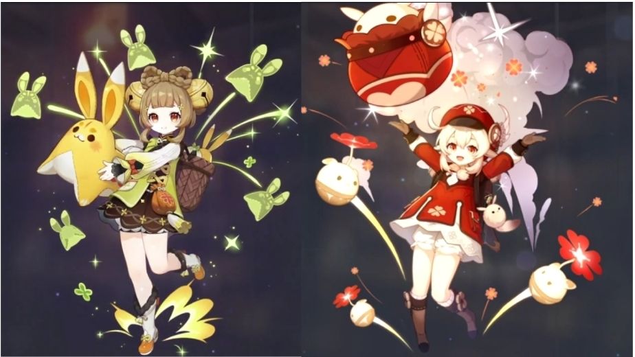 I just realised that yao yao and klee's splash art looks simular ...