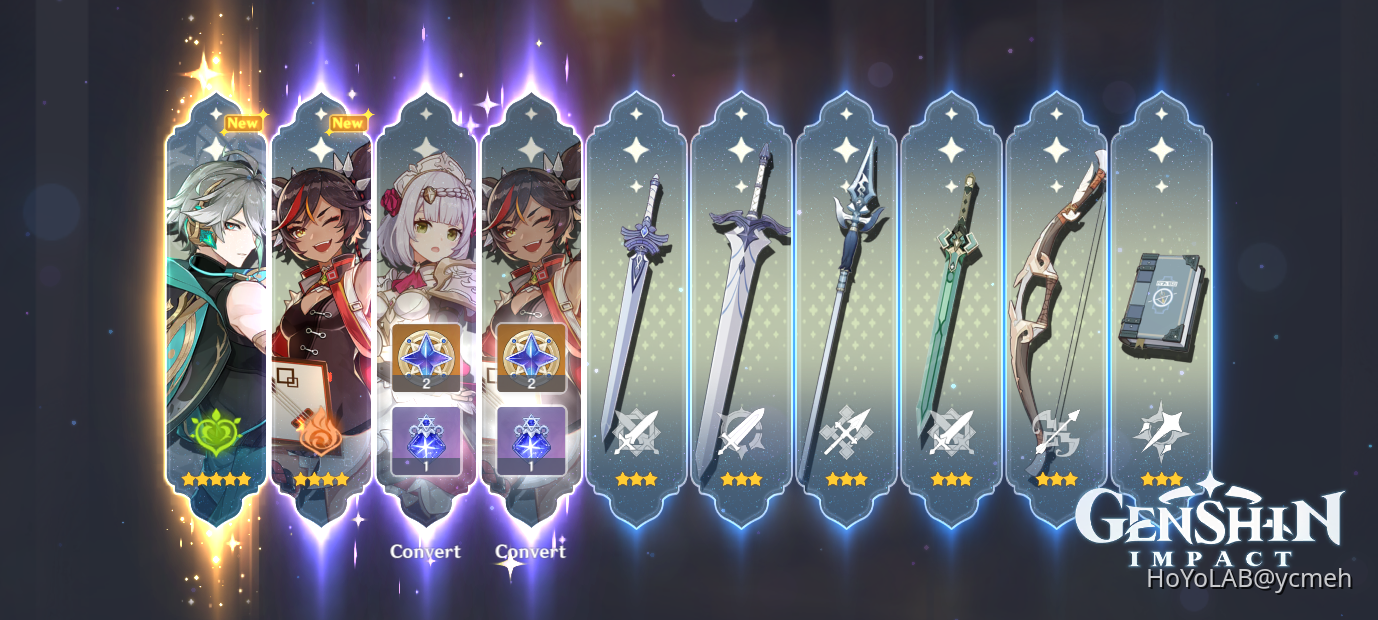 A single 10 pull Genshin Impact | HoYoLAB