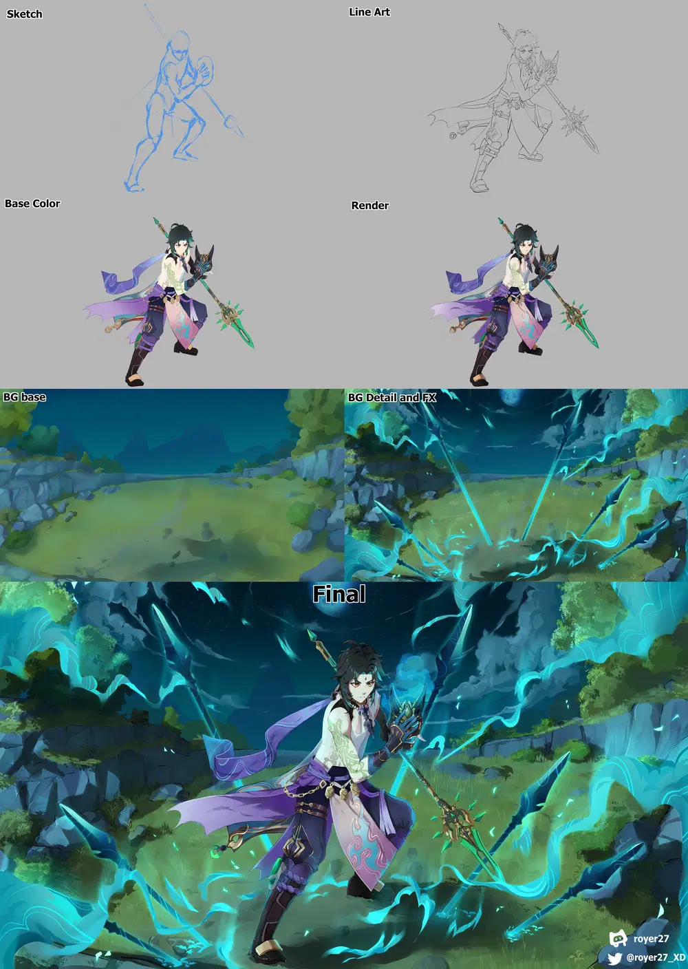 how to draw a demon hunter